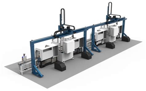 Modello 3D Truss Robot Carico E Scarico Automatico Officina CNC