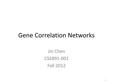 Ppt Gene Correlation Networks Powerpoint Presentation Free Download Id 2256486