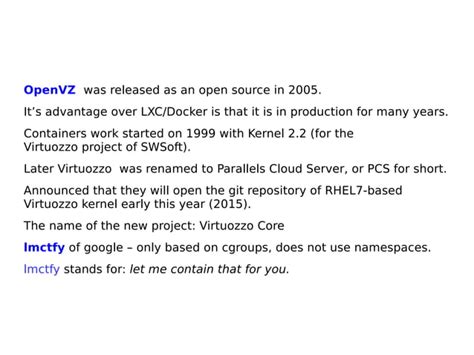 Namespaces And Cgroups The Basis Of Linux Containers PDF Operating Systems Computer