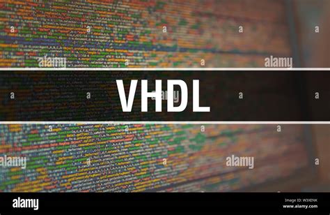 Vhdl With Binary Code Digital Technology Background Abstract