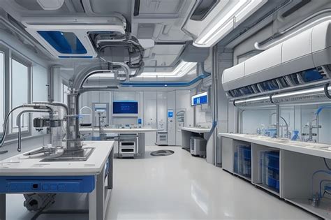 Premium Ai Image Highly Detailed Realistic Futuristic Science Lab
