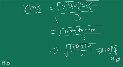 Find Rms Velocity Of Moluculeshaving Velocity Km Km S And K