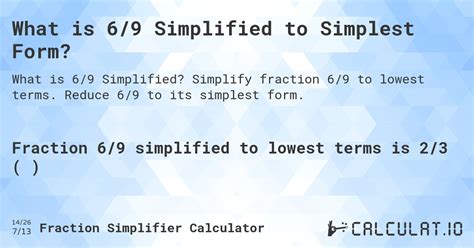 What Is 69 Simplified To Simplest Form Calculatio