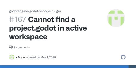 Cannot Find A Projectgodot In Active Workspace · Issue 167