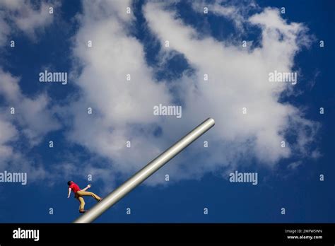 Man Walking To The Sky Also Called Himmelsstuermer Sculpture By