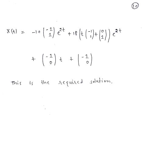 [solved] Solve The Given Initial Value Problem X 1 1 X X 0 1 Course Hero