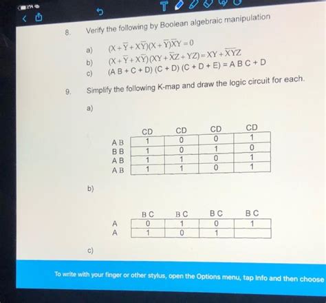 solved 11 simplify the following expressions by using k maps