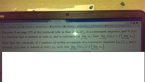Solved The Theorem In The Textbook Is The Continuous Chegg Com