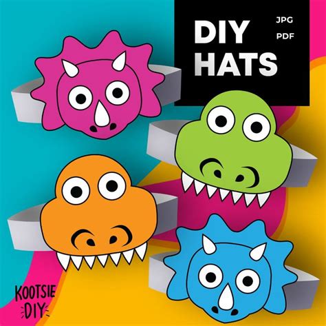 Printable Dinosaur Hat Craft