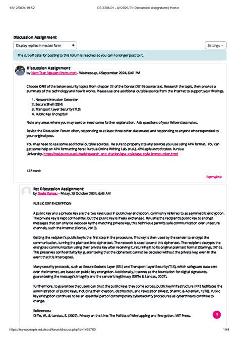 Cs 2204 01 Ay2025 T1 Discussion Assignment Unit 8 Discussion