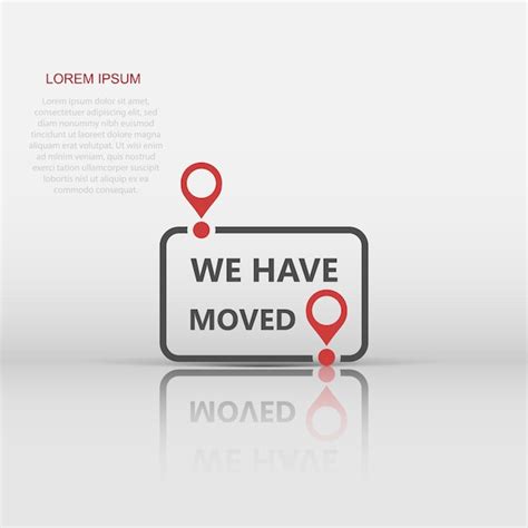Premium Vector Move Location Icon In Flat Style Pin Gps Vector Illustration On White Isolated