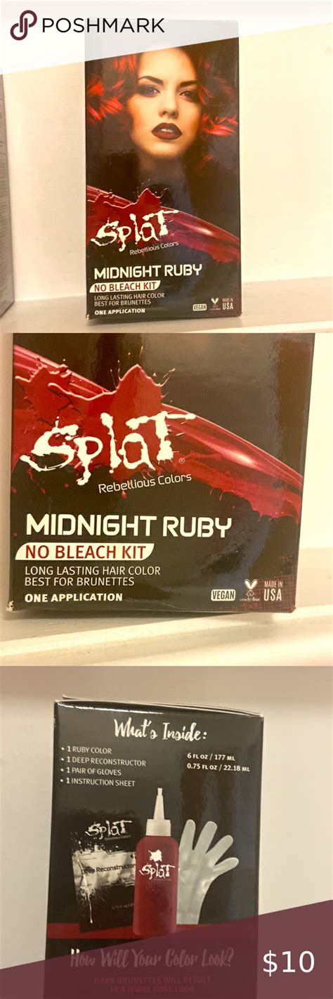 Midnight Ruby Splat Semi Permanent Unopened Box Of Hair Dye~no Bleach