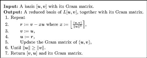 Figure From Low Dimensional Lattice Basis Reduction Revisited Extended Abstract Semantic