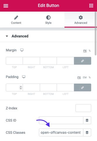 Trigger Off Canvas Content Using Any HTML Element PowerPack Addons For Elementor