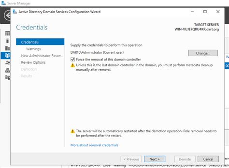 How To Demote And Remove Ad Ds Role In Windows Server