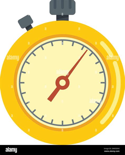 Timer Counter Icon Flat Vector Stopwatch Clock Countdown Timer Isolated Stock Vector Image