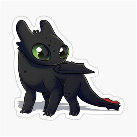 Chibi Toothless Dragon Sticker For Sale By Savelemonss Redbubble