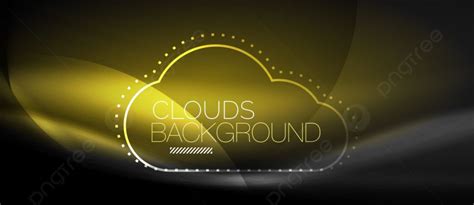 Vector Cloud Computing Network Symbol Background Glow Internet