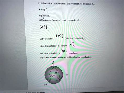 solved polarization vector inside a dielectric sphere of radius r is