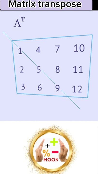 Matrix Transpose Maths Matrix Transposematrix Physicswallah Puzzlemaster Youtube