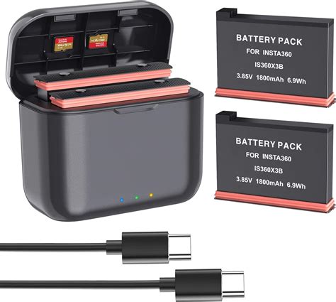 Amazon Com X Battery Packs With Fast Battery Charger Hub For Insta X Quick Battery