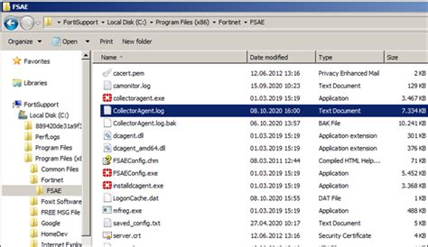 Technical Tip Fsae File Location And Registry Ke Fortinet Community