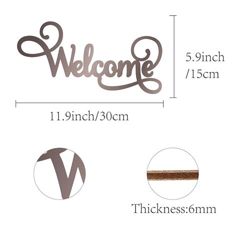 Wooden Welcome Cutout Creatcabin Wood Sign Wall Art Welcome Letter Sign