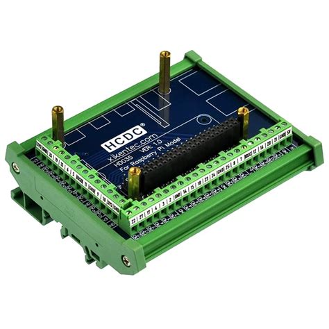 din rail mount pinout breakout terminal block module for raspberry pi