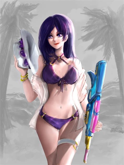 Pool Party Caitlyn Wallpapers Fan Arts League Of Legends LoL Stats