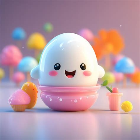 Premium Photo Cute Easter Egg With A Pink Background 3d Illustration Cute Easter Egg With A