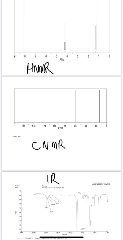 Solved Based on the graphs below. Utilizing HNMR, ﻿NMR and | Chegg.com