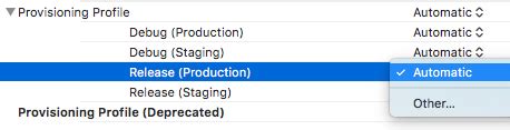 Ios Xcode Provisioning Profile Only Contains Automatic Stack Overflow