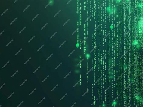 Green Binary Code Background Premium Ai Generated Image