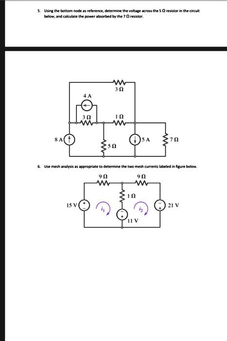 Solved Using The Bottom Node As Reference Determine The Voltage