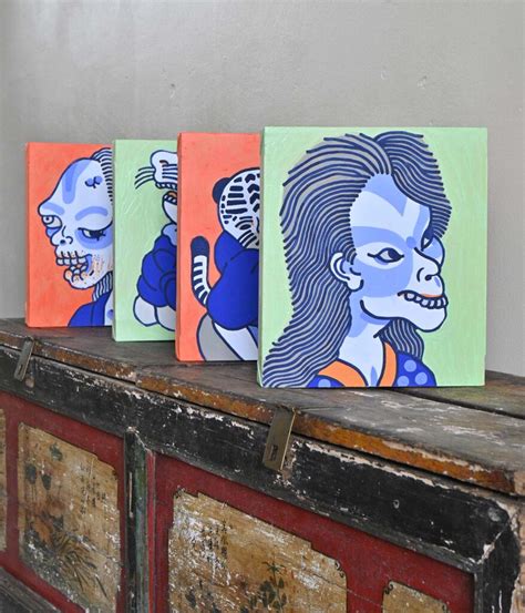Yokai Collection Original Canvas Powernotte Radical Handcraft Based In Venice