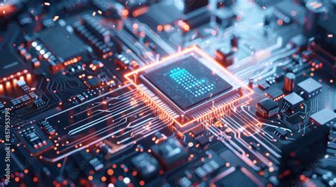 Circuit Board Technology Background Microchip Engineering Semiconductor Industry Integrated