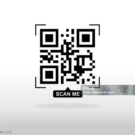 Qr Code Icon Fake Template Of Quick Responce Matrix Barcode In Square