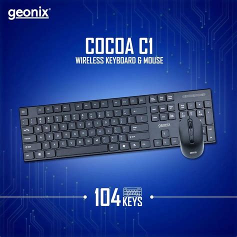 Geonix Cocoa C1 Wireless Keyboard Mouse Combo At ₹ 999 Piece Keyboard And Mouse Combo In Pathri