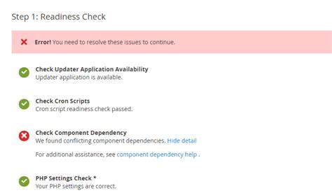 Web Wizard Installation Check Component Dependency Error Weltpixel