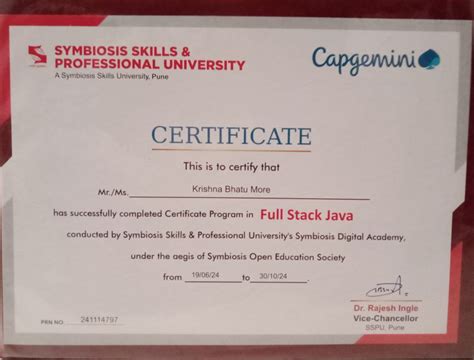 Krishna More On Linkedin Javadevelopment Techjourney Symbiosisuniversity Capgemini
