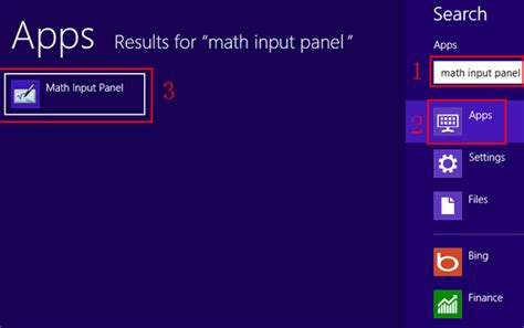 How To Open Math Input Panel In Windows 8
