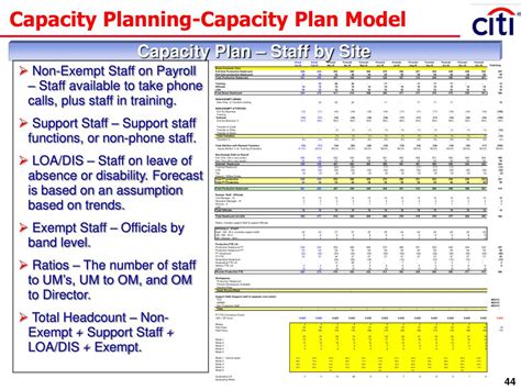 Capacity Model Template