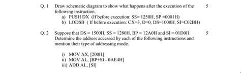 q 1 draw schematic diagram to show what happens after