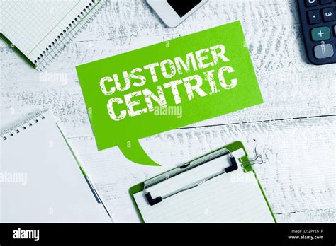 Writing Displaying Text Customer Centric Internet Concept Process Of