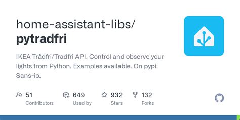 github home assistant libs pytradfri ikea trådfri tradfri api