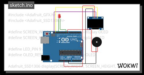 Ledpiscar Oled Arduinouno Wokwi ESP32 STM32 Arduino Simulator