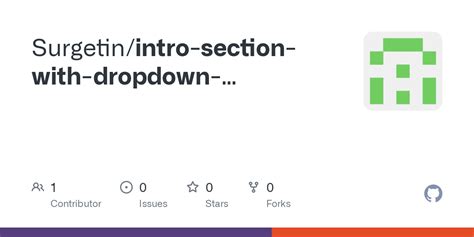 GitHub Surgetin Intro Section With Dropdown Navigation Main
