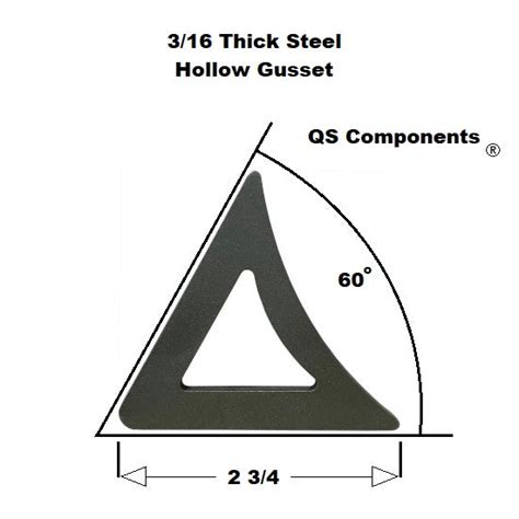 60 Deg 316 Thick Hollow Web Corner Gusset Qs Components Inc