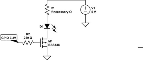 inverter level shifting from 3 3v to 5v not working voltage drops