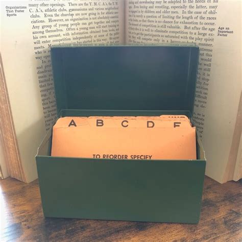 Address File Box Etsy